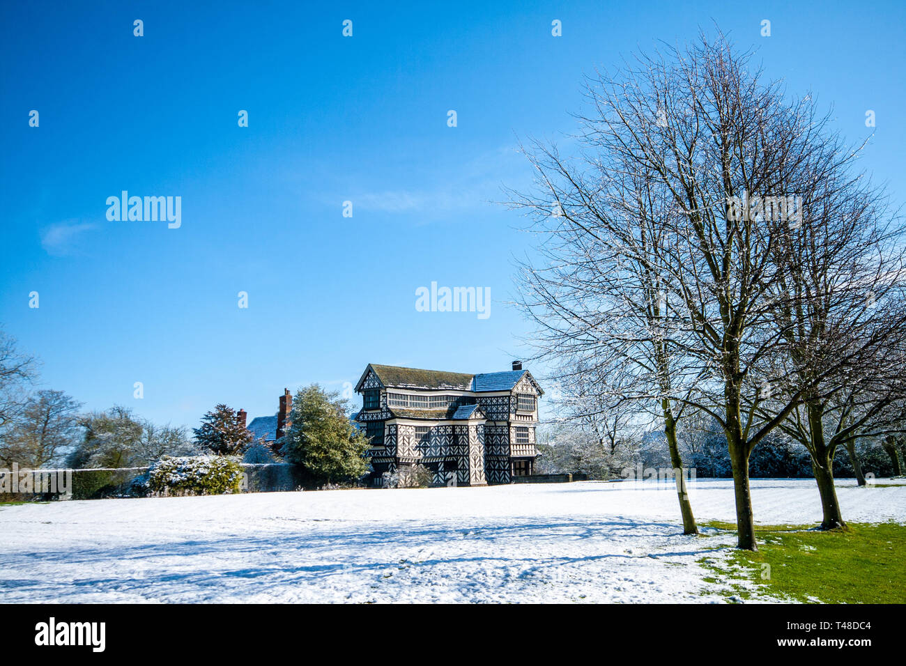 Little Moreton Hall a Tudor manor house owned by the National Trust ...
