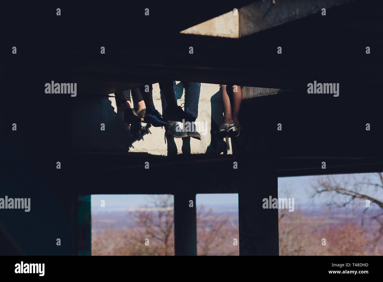 Man Jump Edge Building High Resolution Stock Photography and Images - Alamy
