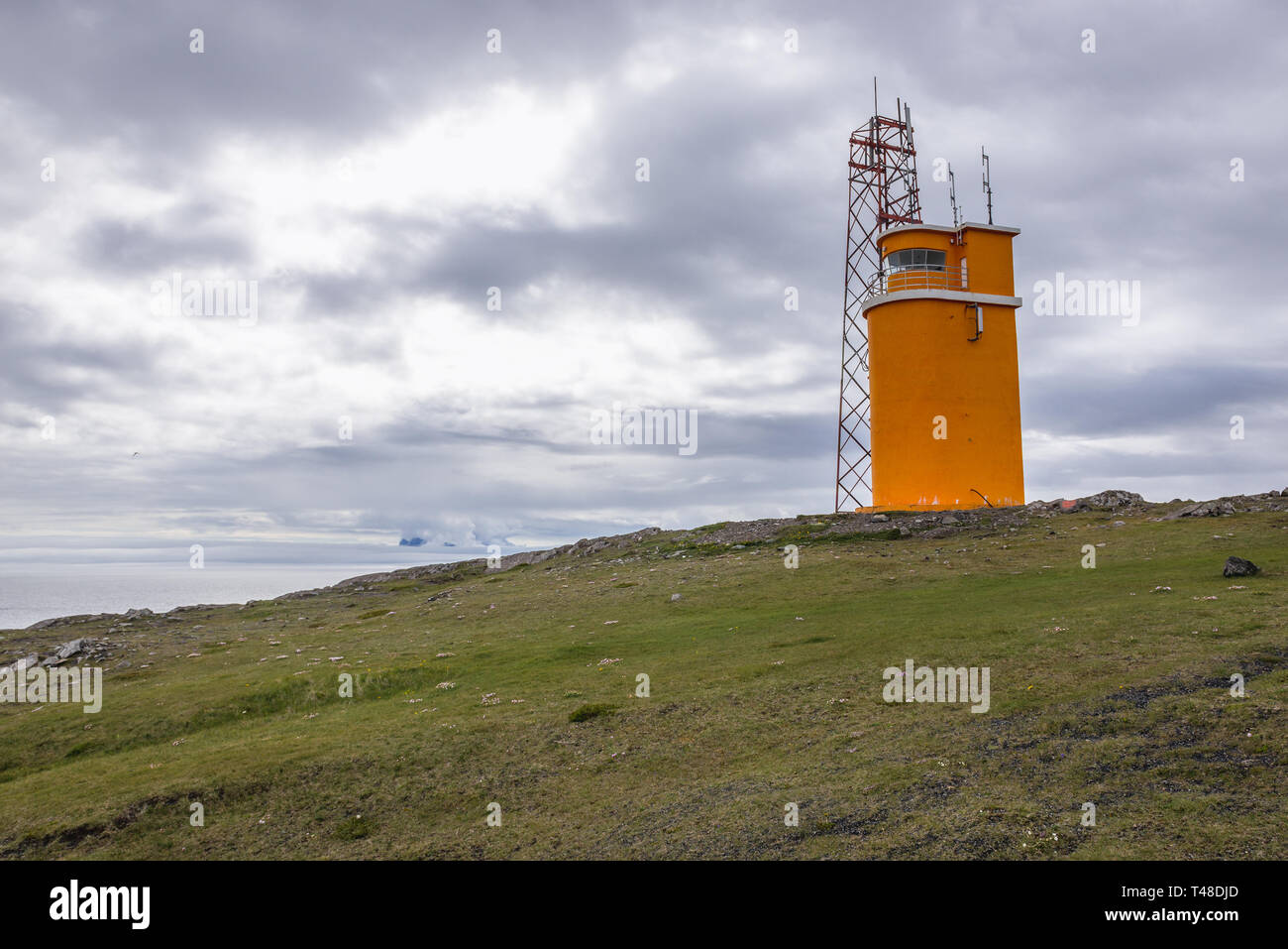 Hvalnes Lighthouse in the eastern region of Iceland Stock Photo - Alamy