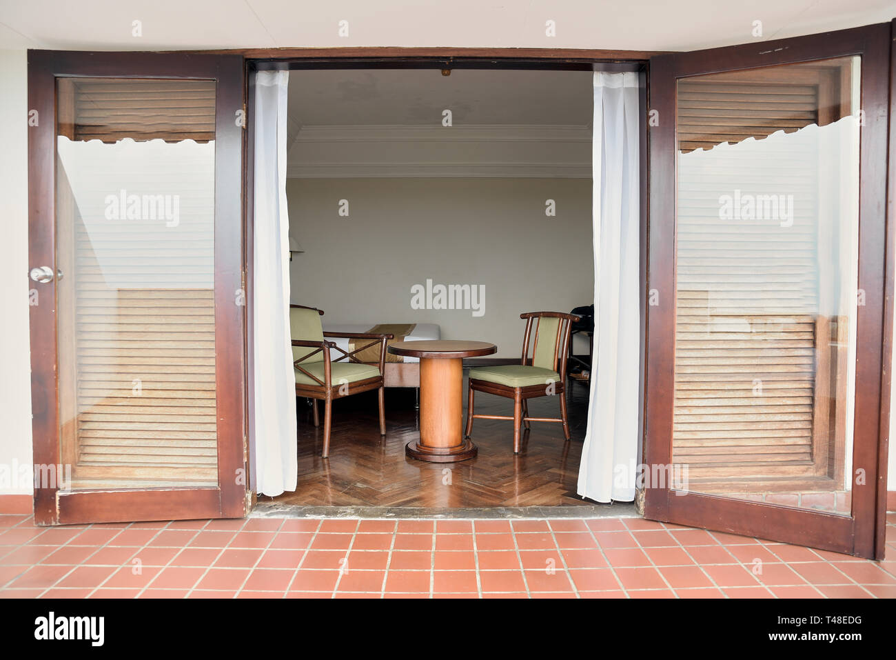 Terrace of Classic old house Stock Photo - Alamy