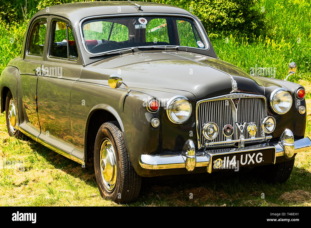 A 1962 Rover 80 saloon on display at a car show Stock Photo - Alamy