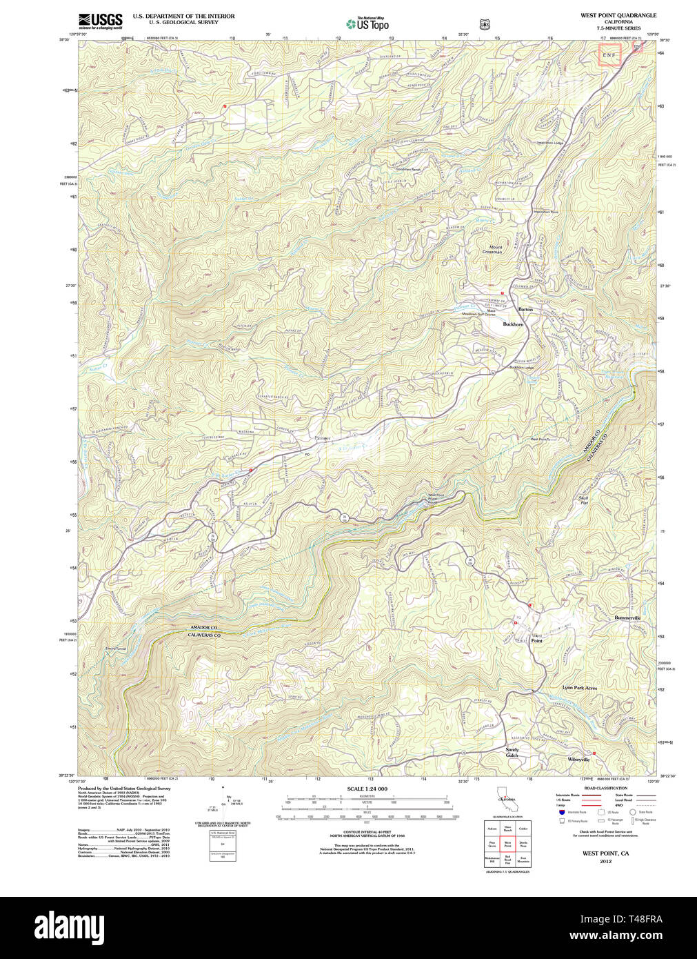 Map of west point Cut Out Stock Images & Pictures - Alamy