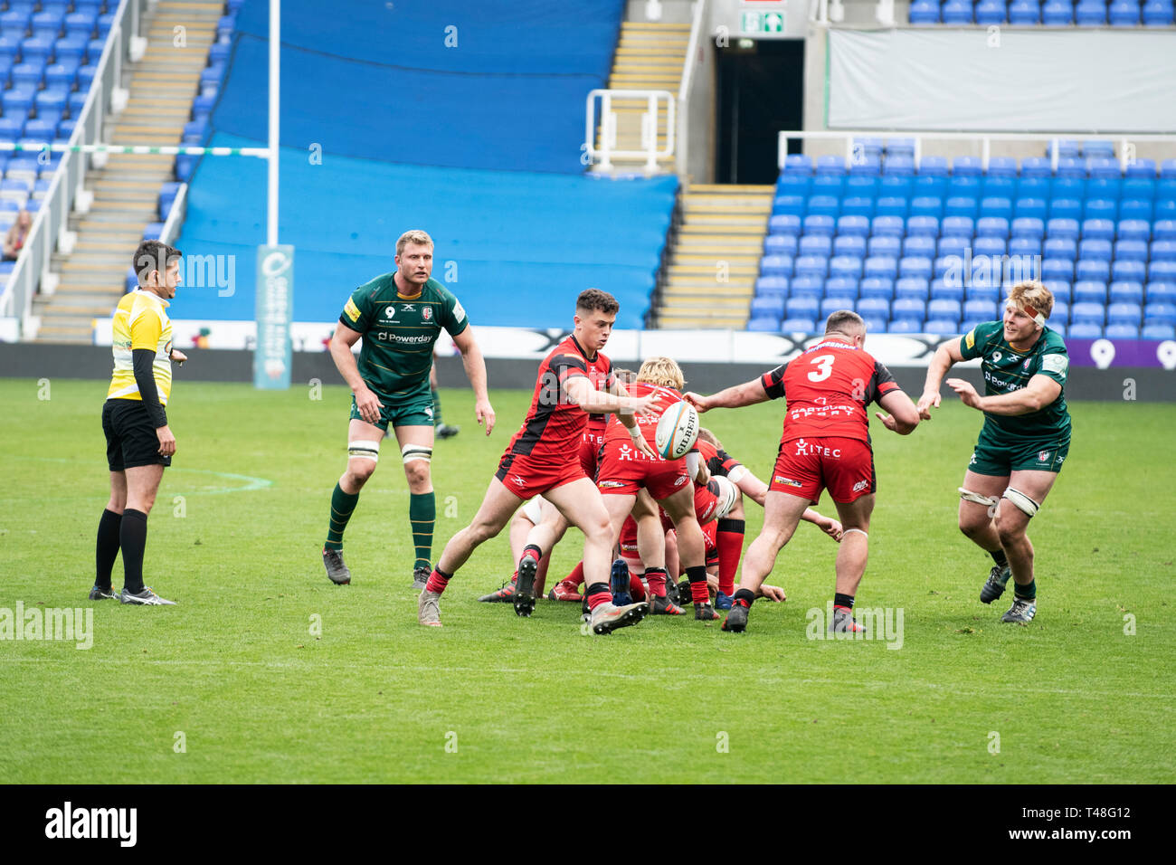 London Irish v Hartpury 14/04/19 at Madejski Stadium Stock Photo - Alamy