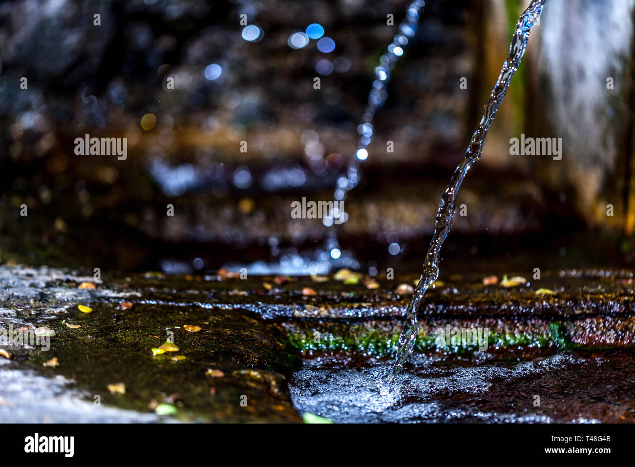 water spring in Los Lavaderos park in El Sauzal municipality (Tenerife ...