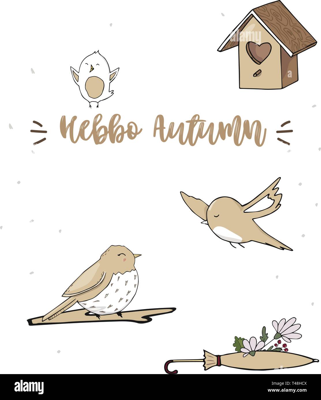Cute Bird Drawings In Color