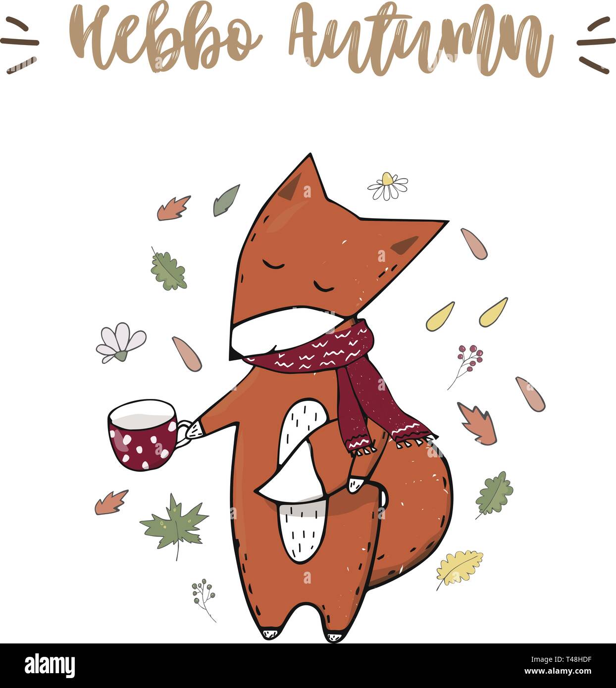 Red fox character clip art vector forest animal face smile full running ...