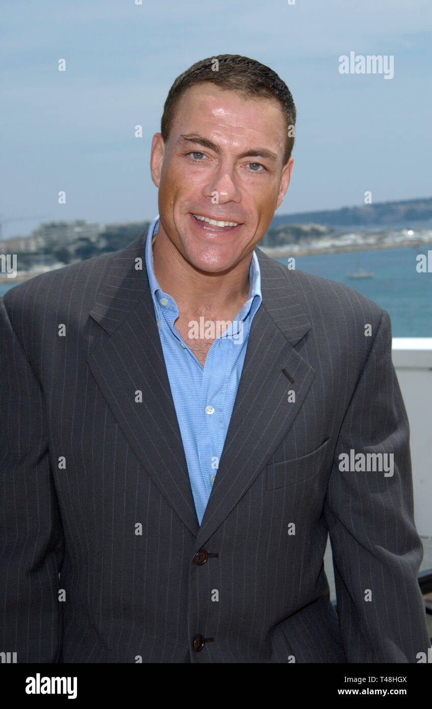 CANNES, FRANCE. May 18, 2003: Actor JEAN-CLAUDE VAN DAMME at the Cannes ...