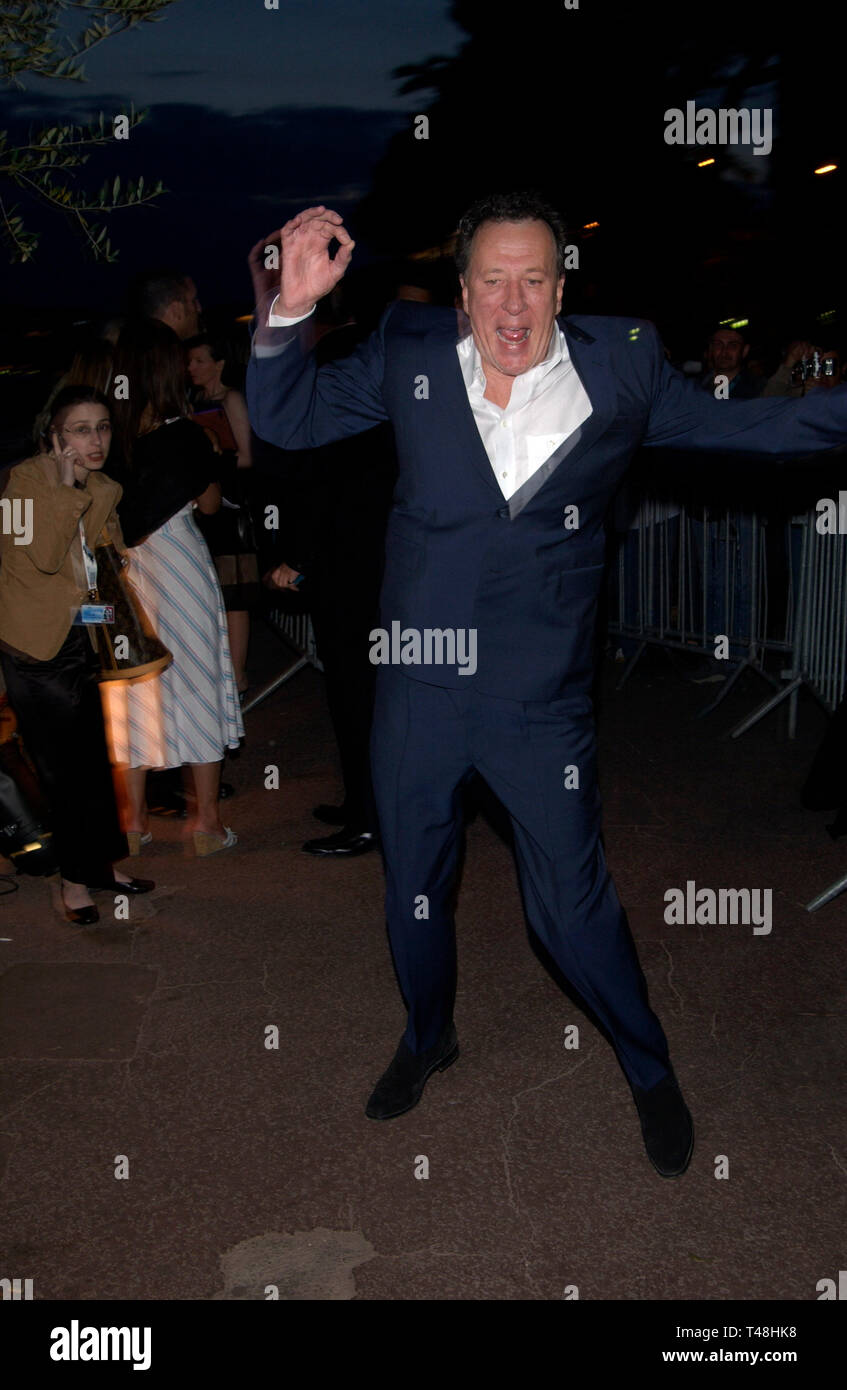 CANNES, FRANCE. May 17, 2003: Actor GEOFFREY RUSH at party at the ...