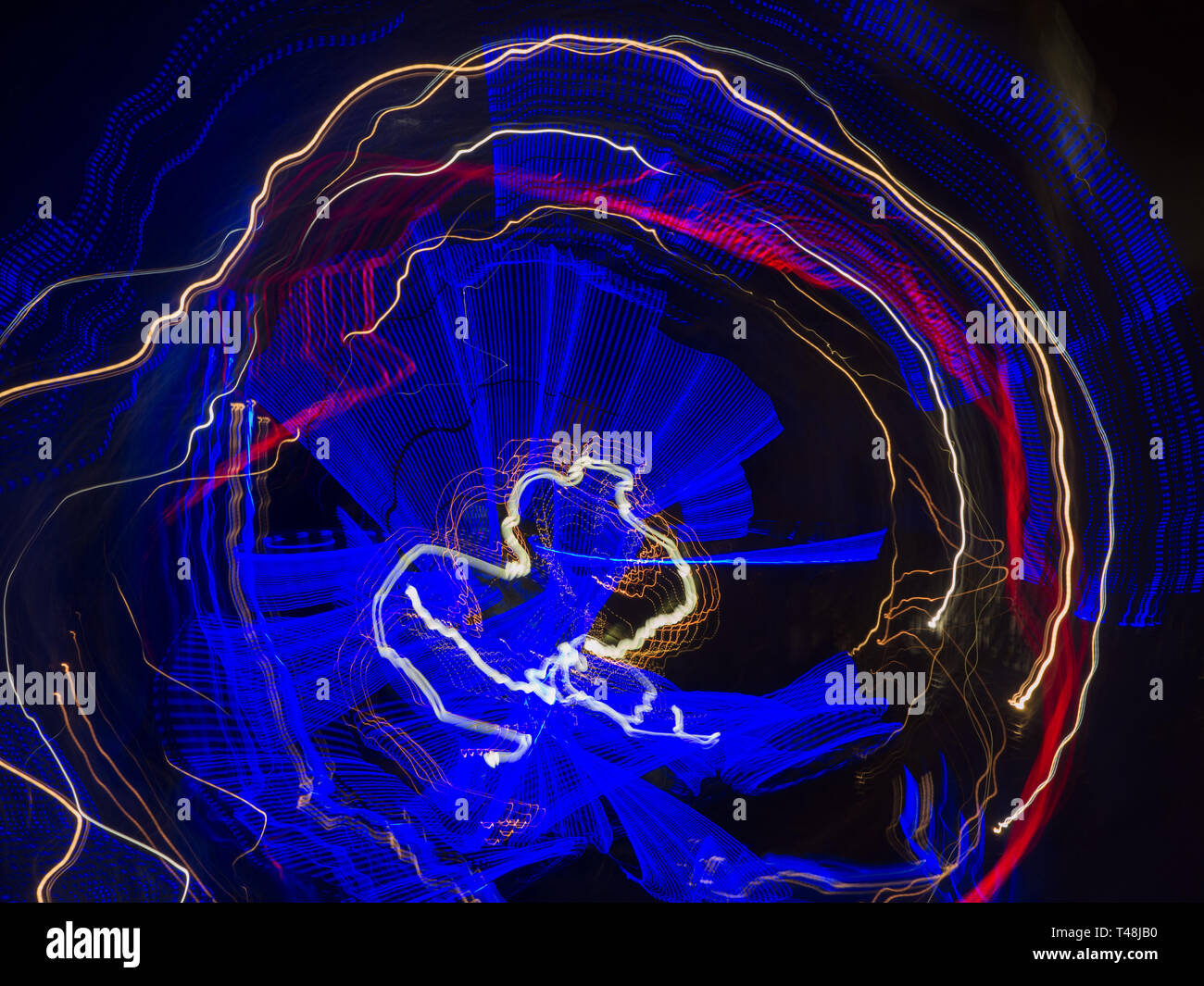 Colorful abstract light trails Stock Photo - Alamy