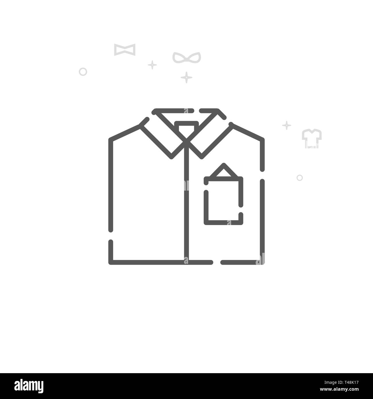 Men's Shirt Line Icon. Clothes, Garments Symbol, Pictogram, Sign. Light ...
