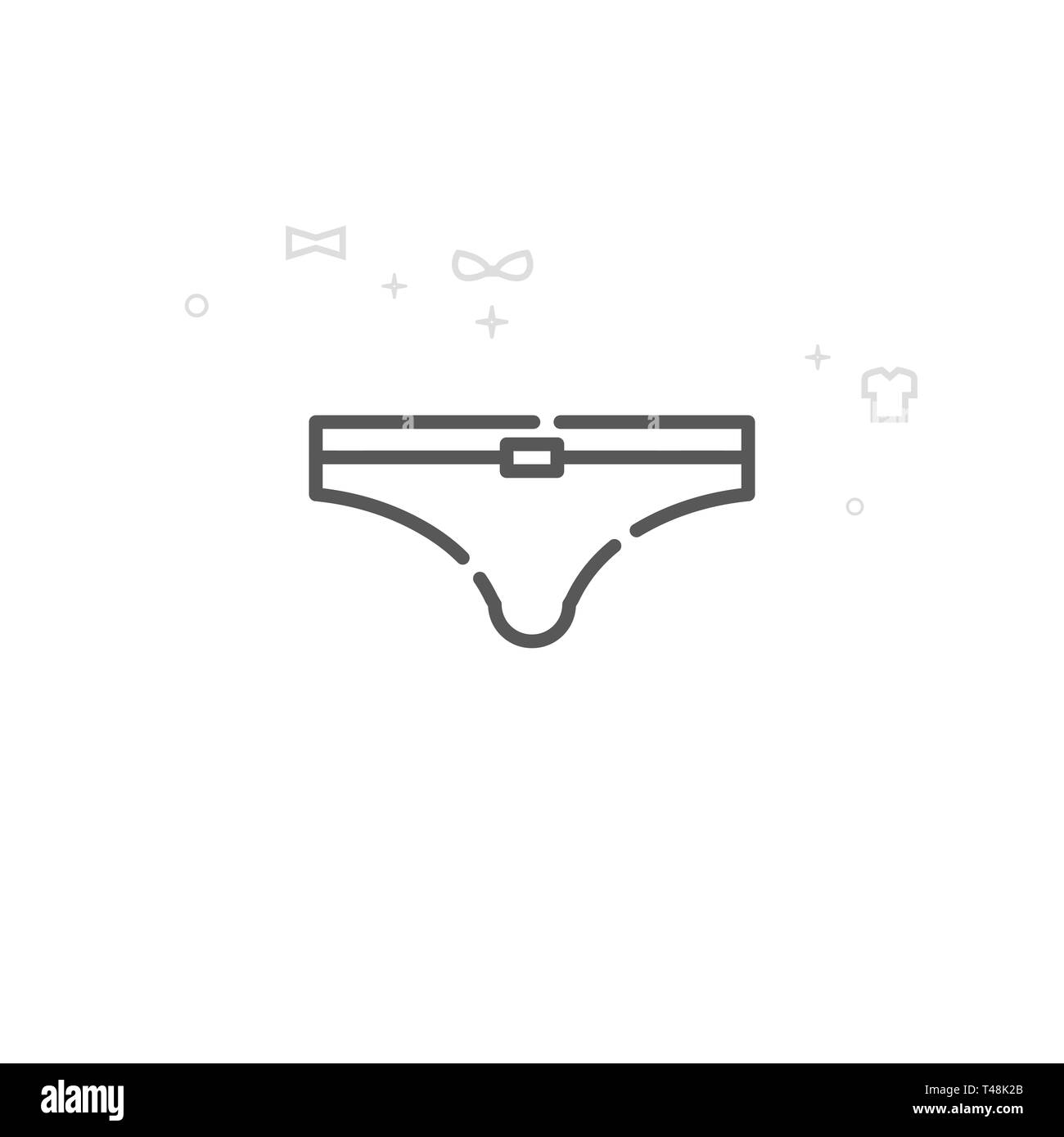 Men's Swimming Trunks Line Icon. Clothes, Garments Symbol, Pictogram ...