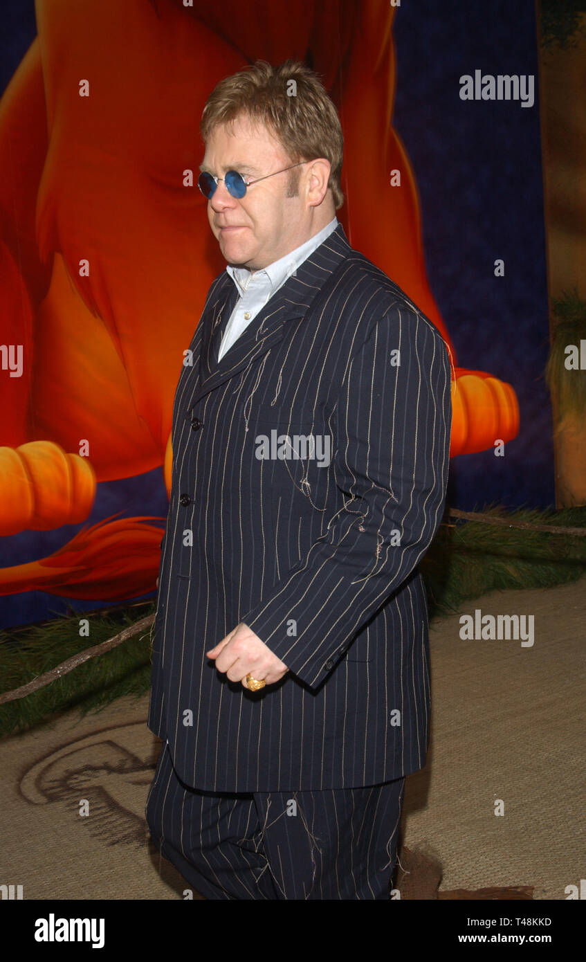 LOS ANGELES, CA. October 03, 2003: Pop star ELTON JOHN at the Hollywood ...