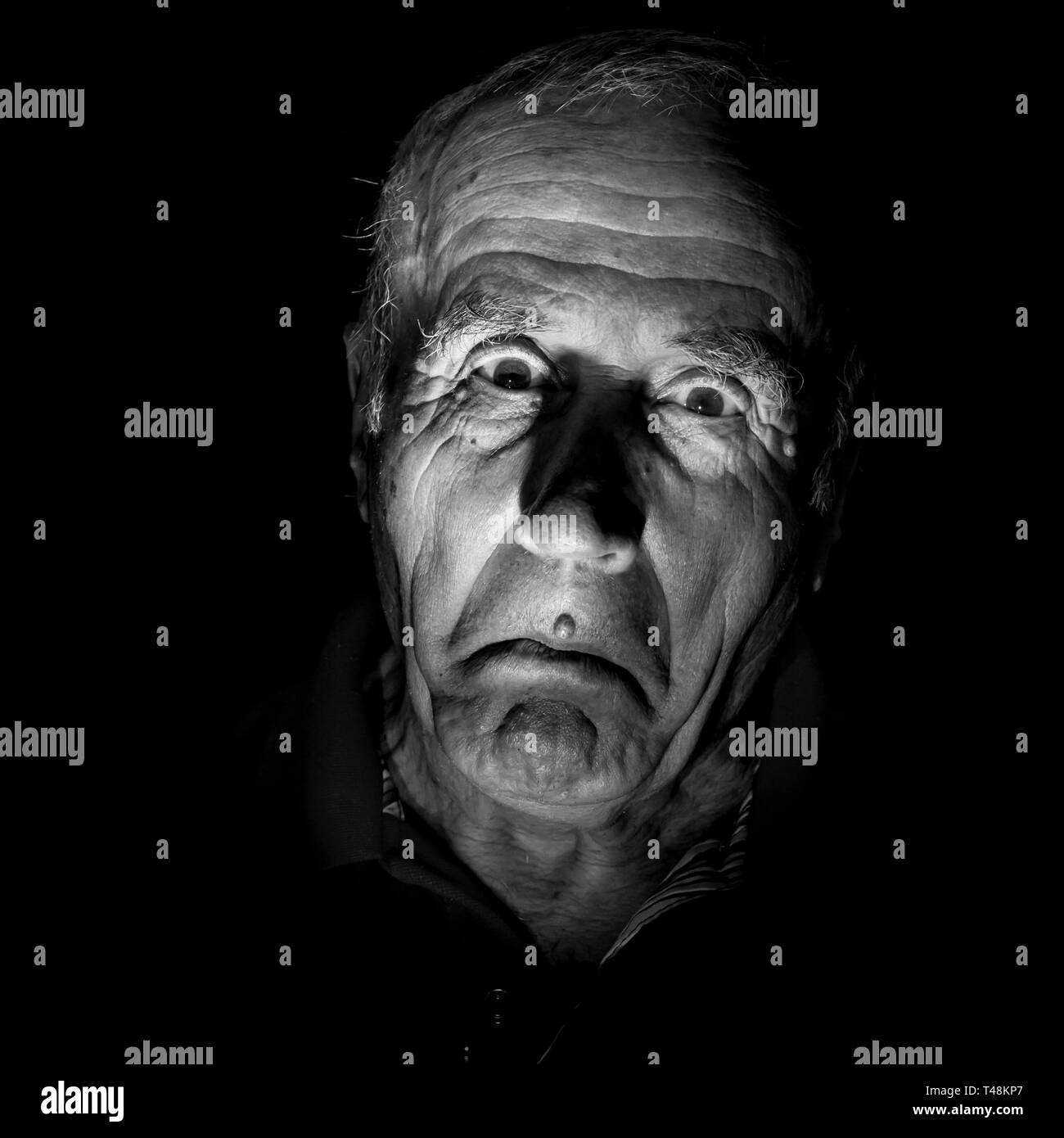 Elderly funny Black and White Stock Photos & Images - Alamy