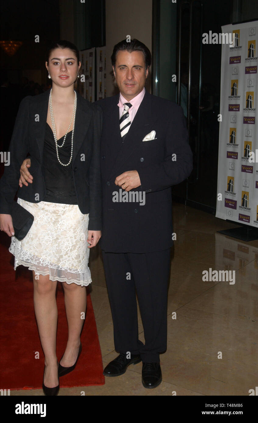 LOS ANGELES, CA. October 20, 2003: Actor ANDY GARCIA & daughter DOMINIK ...