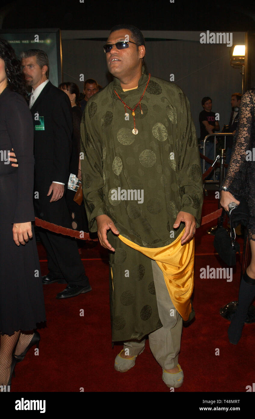 LOS ANGELES, CA. October 27, 2003: Actor LAURENCE FISHBURNE at the ...
