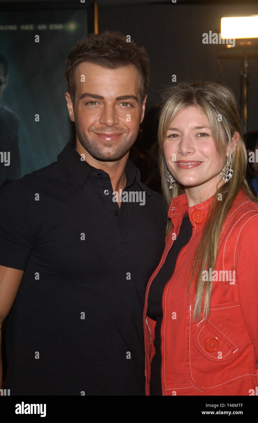 LOS ANGELES, CA. October 27, 2003: Actor JOE LAWRENCE & wife MICHELLE ...