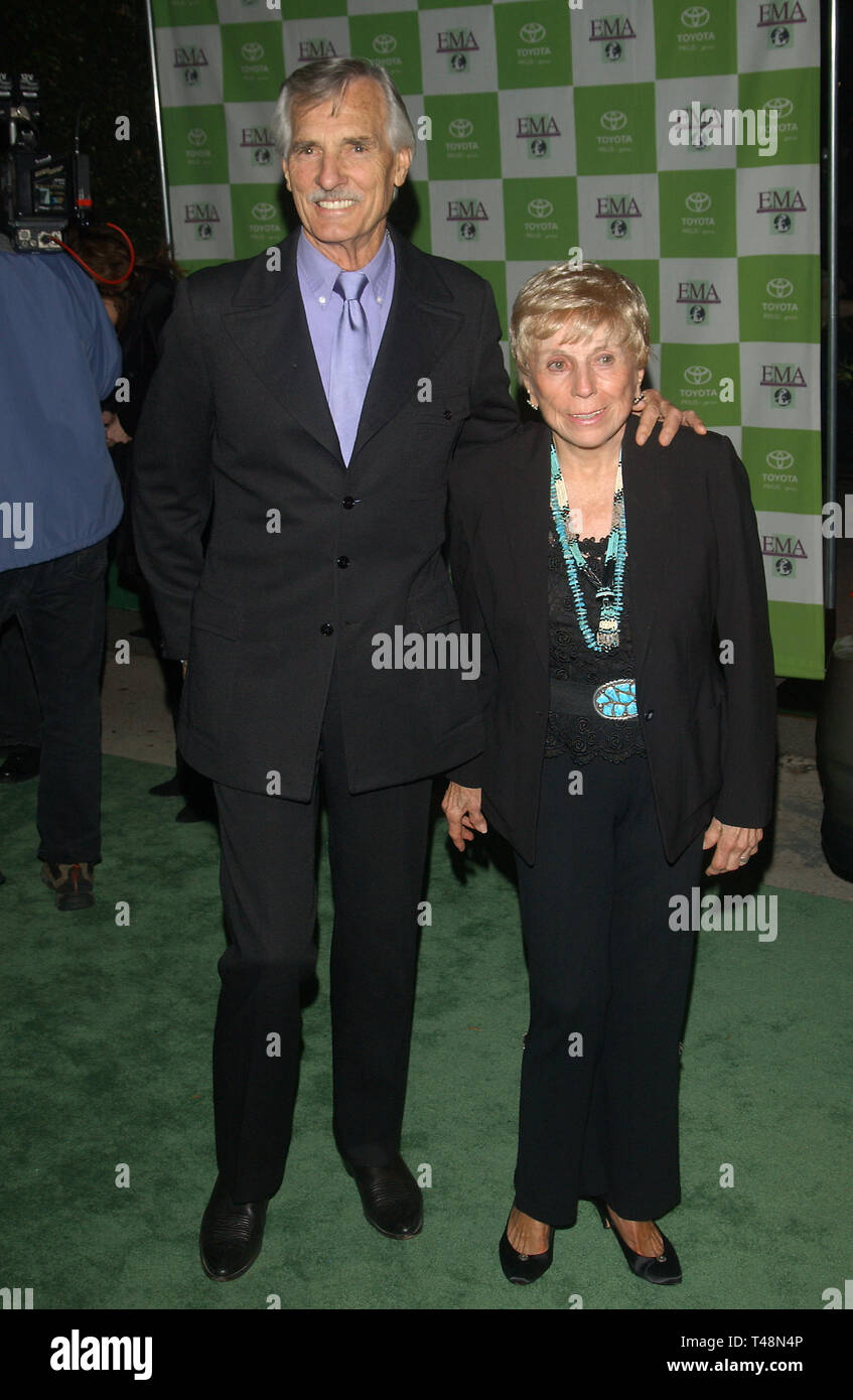 LOS ANGELES, CA. November 05, 2003: Actor DENNIS WEAVER & wife at the ...