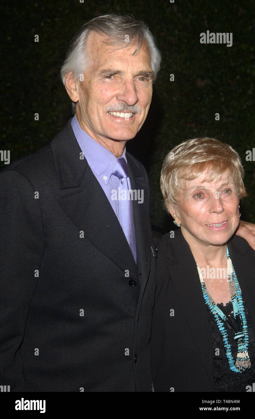 LOS ANGELES, CA. November 05, 2003: Actor DENNIS WEAVER & wife at the ...