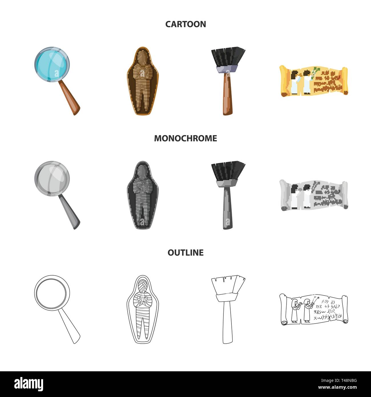 lens,mummy,brush,scroll,glass,ancient,tool,papyrus,Egypt,equipment,book ...