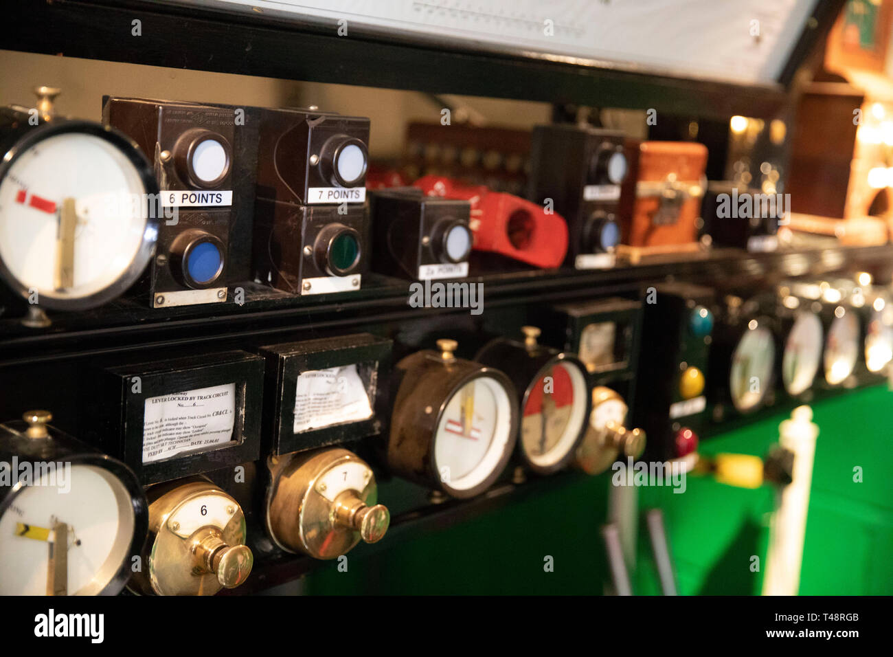 One of the three signal boxes at the miniature Great Cockrow Railway ...