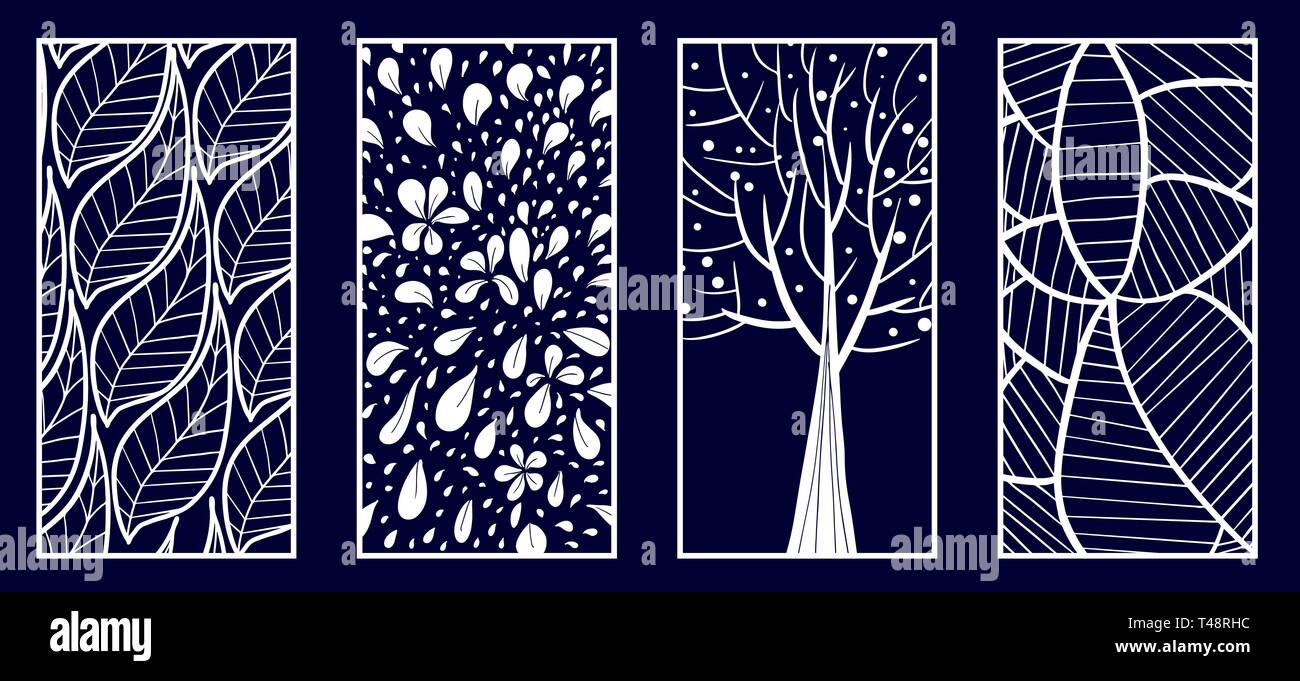 Set of Decorative laser cut panels Stock Vector Image & Art - Alamy