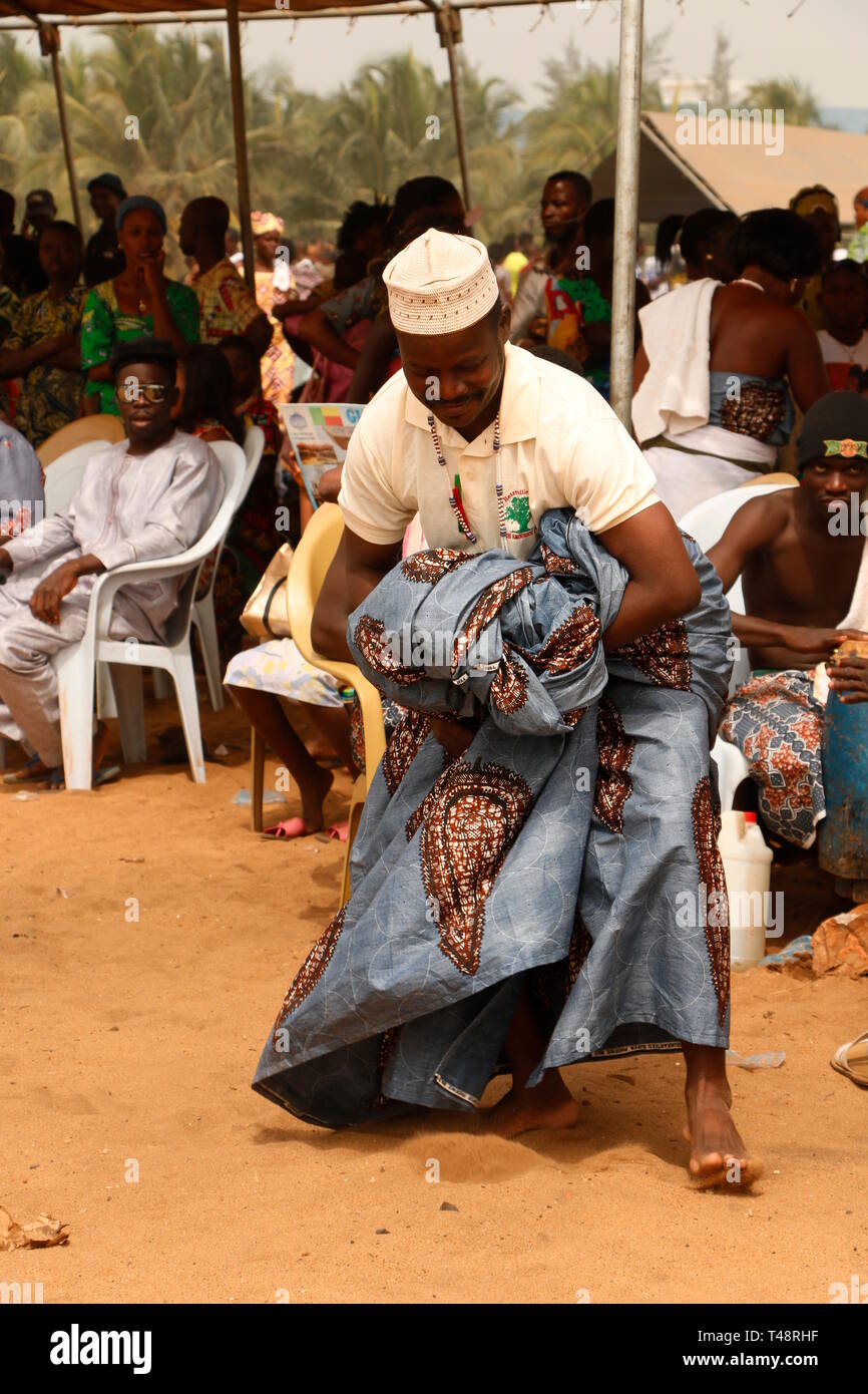 Voodoo festival in Ouidah Benin, religion with dance, music and singing ...