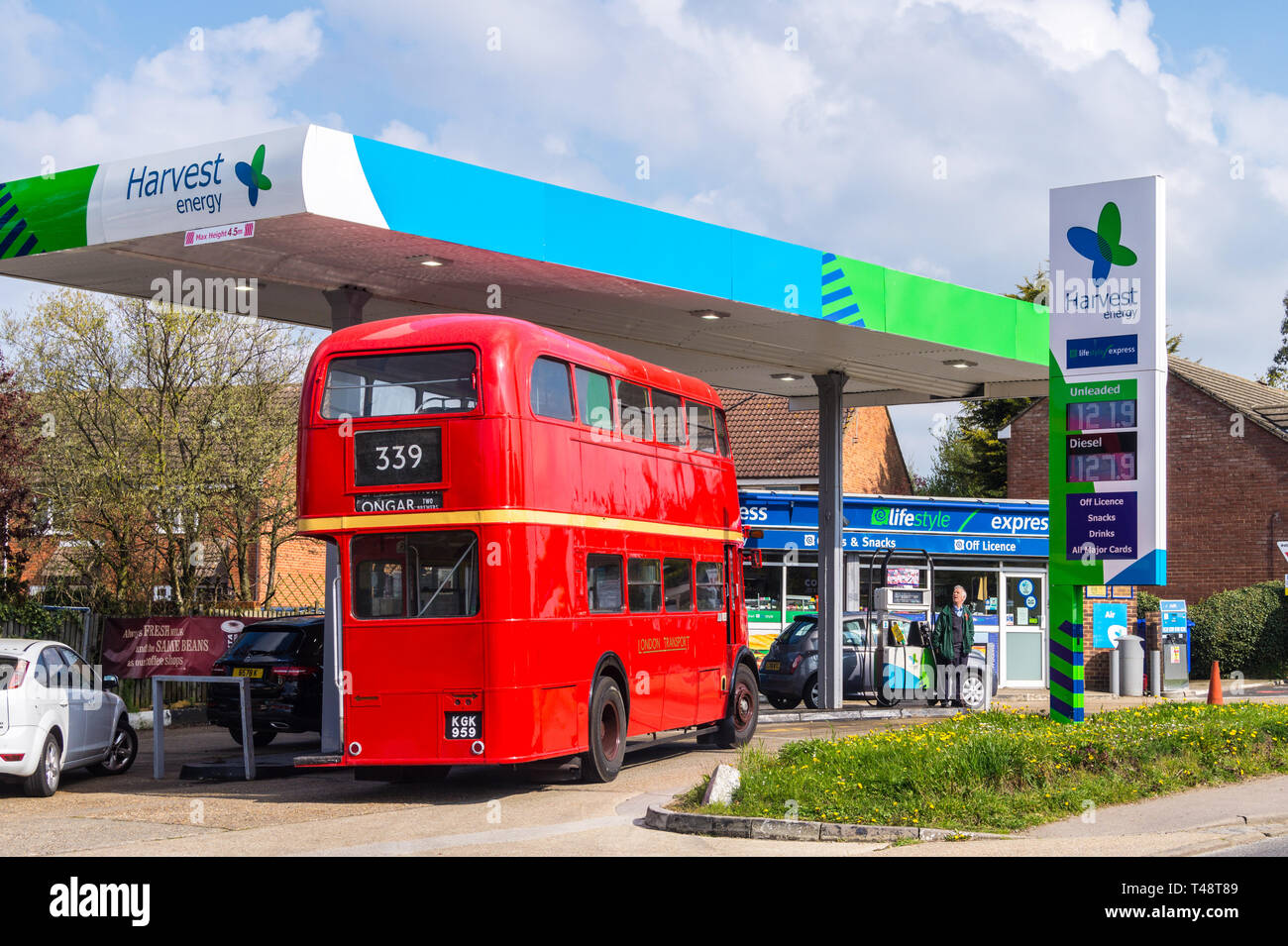 1949 AEC Regent lll double-decker shuttle bus of the Epping Ongar ...