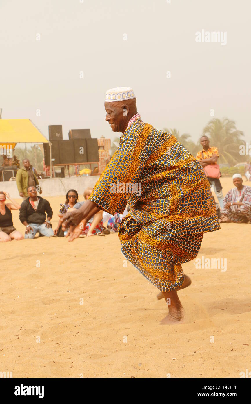 Voodoo festival in Ouidah Benin, religion with dance, music and singing ...