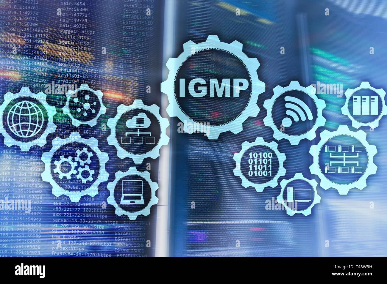 IGMP. Internet Group Management Protocol concept. Communications ...