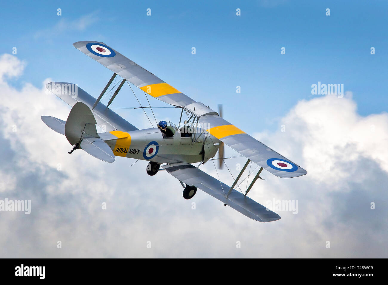 Tiger Moth XL-716 (Royal Navy) at Compton Abbas Airfield in Dorset. One ...