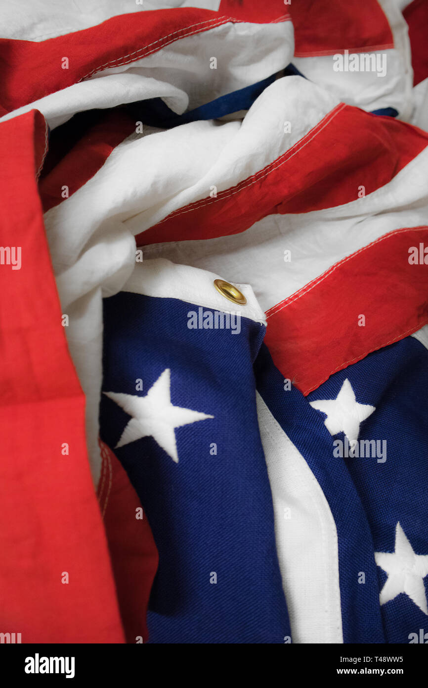 Crumpled american flag hi-res stock photography and images - Alamy