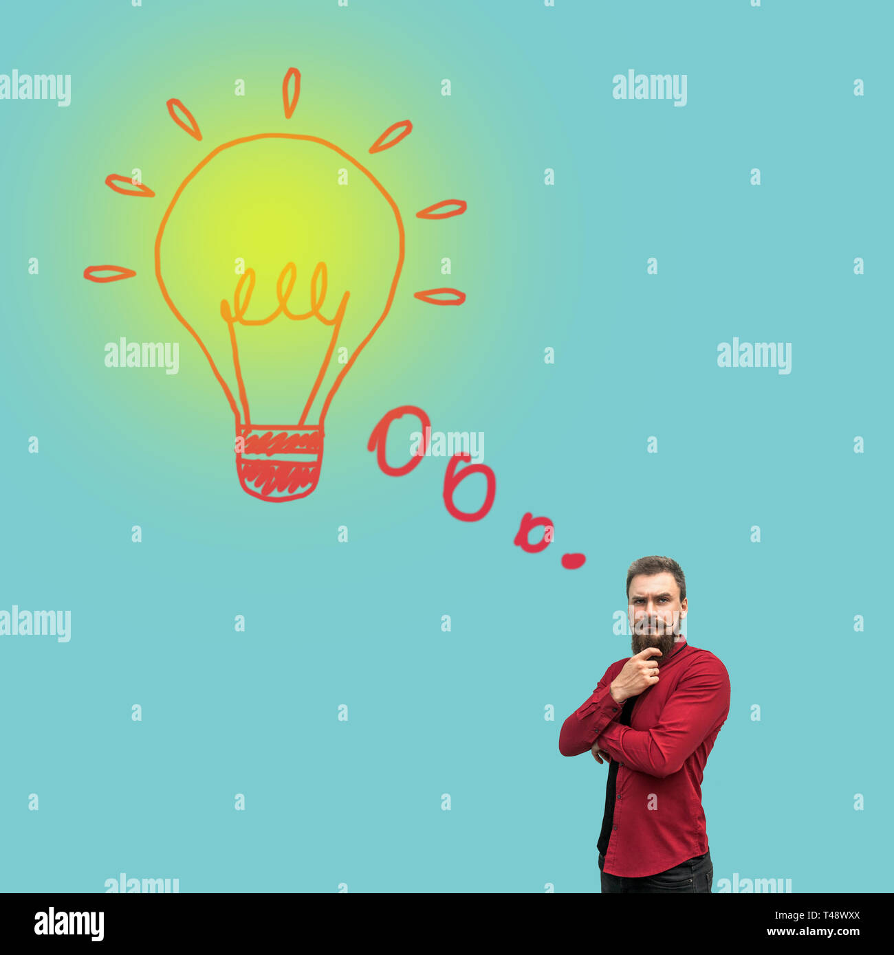 Man thinking good idea hi-res stock photography and images - Alamy