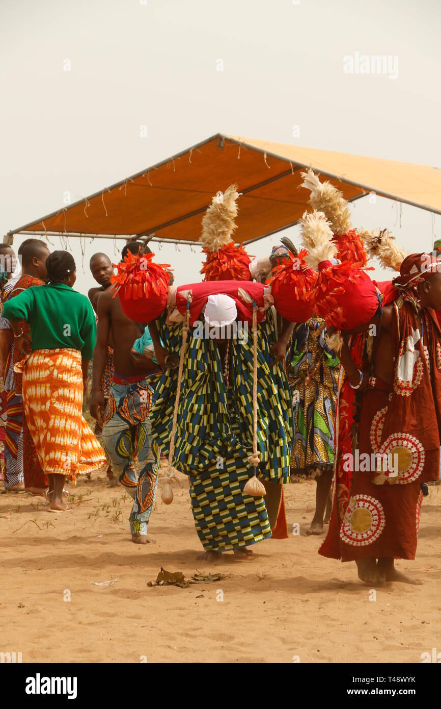 Voodoo festival in Ouidah Benin, religion with dance, music and singing ...