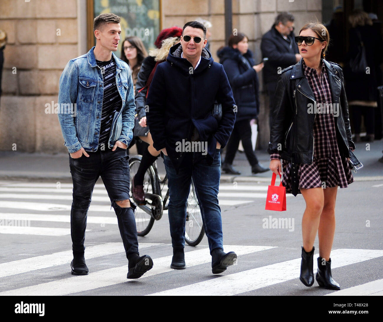 Krzysztop Piatek and girlfriend of five years Paulina Procyk walking in ...