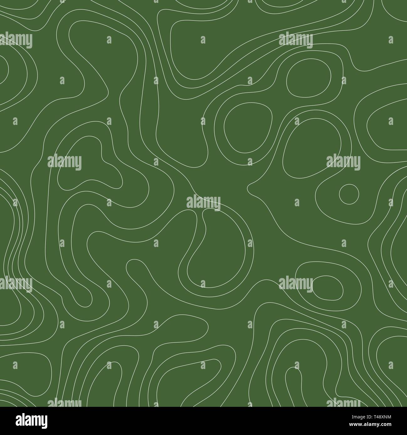Abstract topographic map lines background on green background. Vector ...