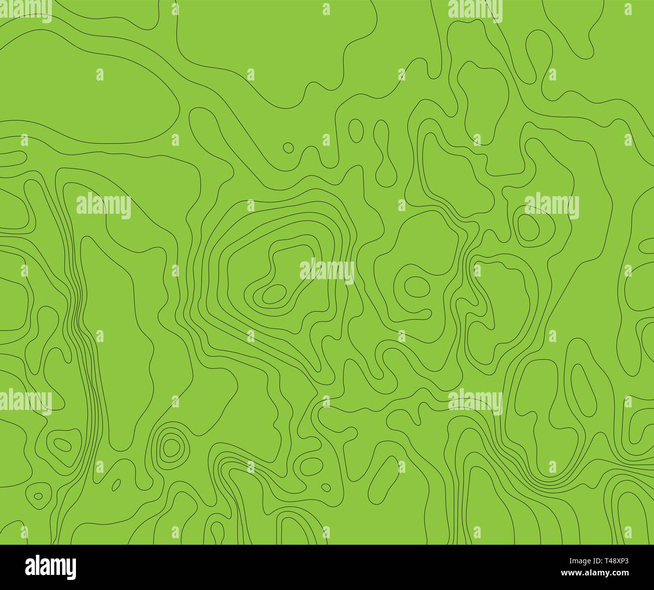 Topographic map on a green background. Vector illustration Stock Vector ...