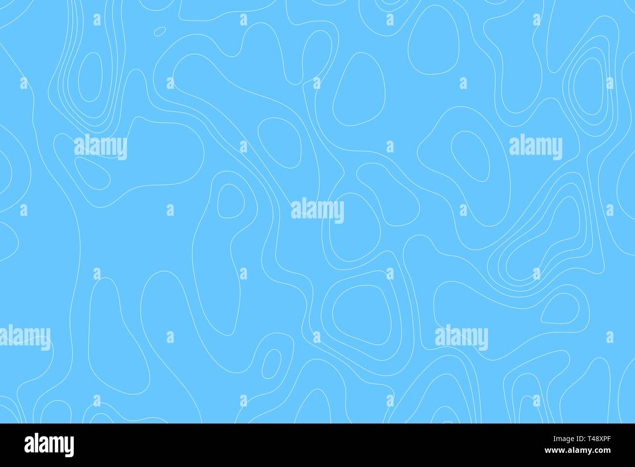 Abstract topographic map lines on blue background. Vector illustration ...