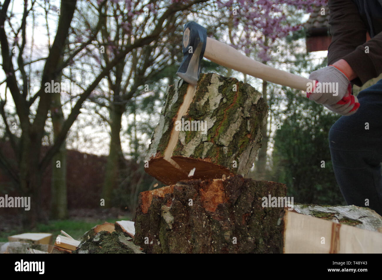 Chopping wood hi-res stock photography and images - Alamy