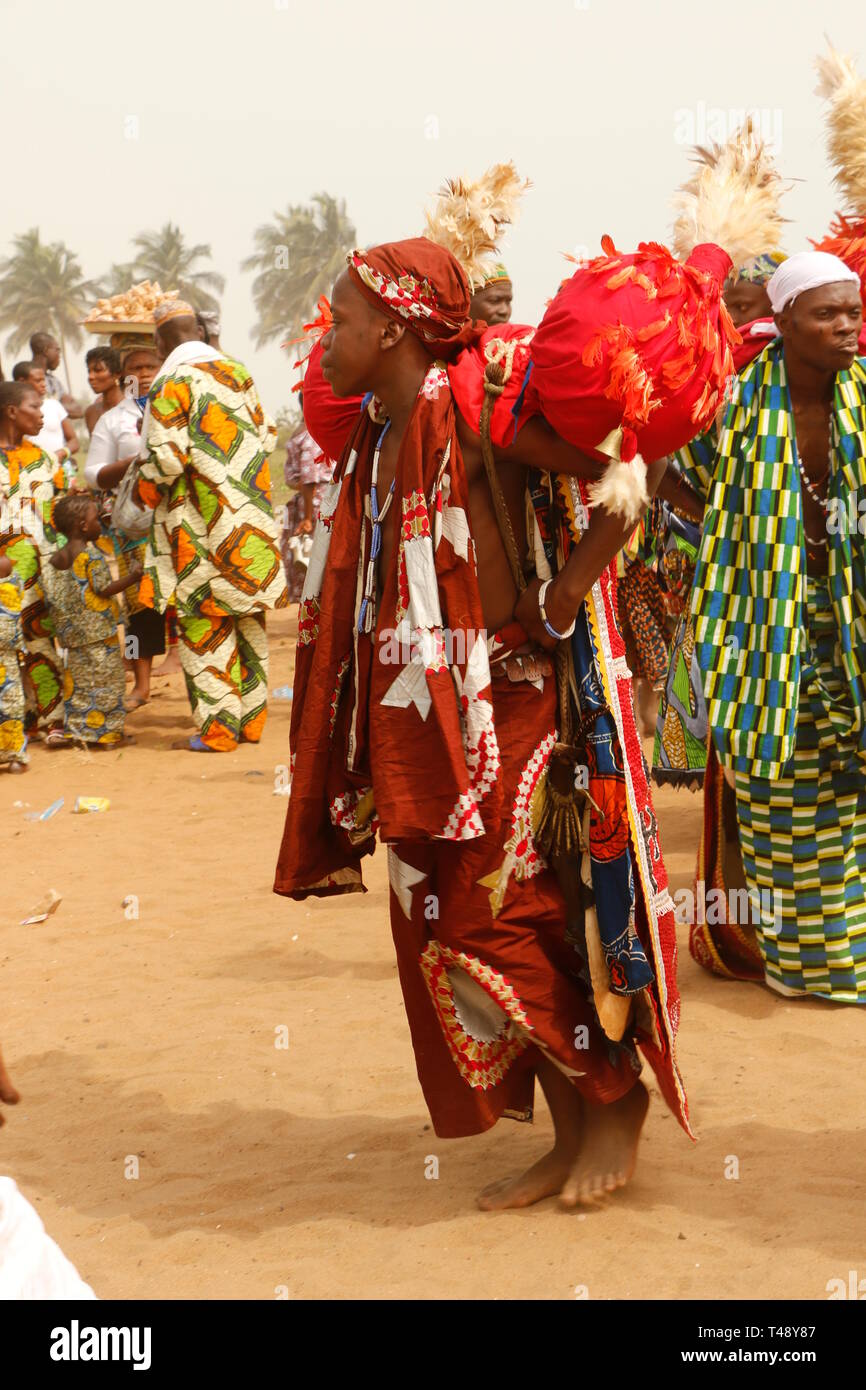 Voodoo festival in Ouidah Benin, religion with dance, music and singing ...