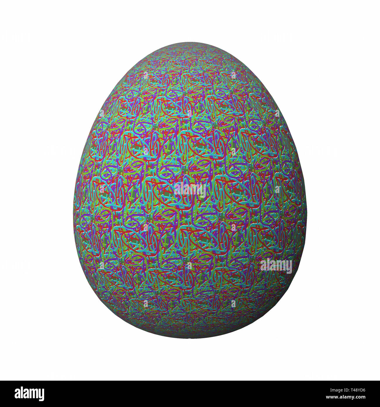 Artfully designed and colorful easter egg, ornate geometric and ...