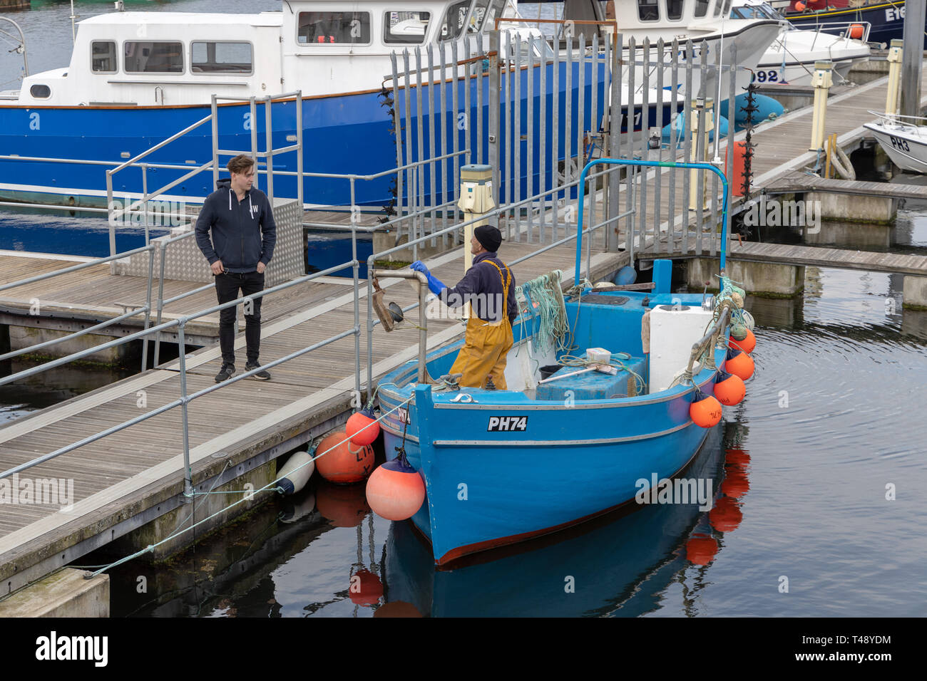 Fishing Boats at Sutton Harbour, Plymouth, UK Stock Photo - Alamy