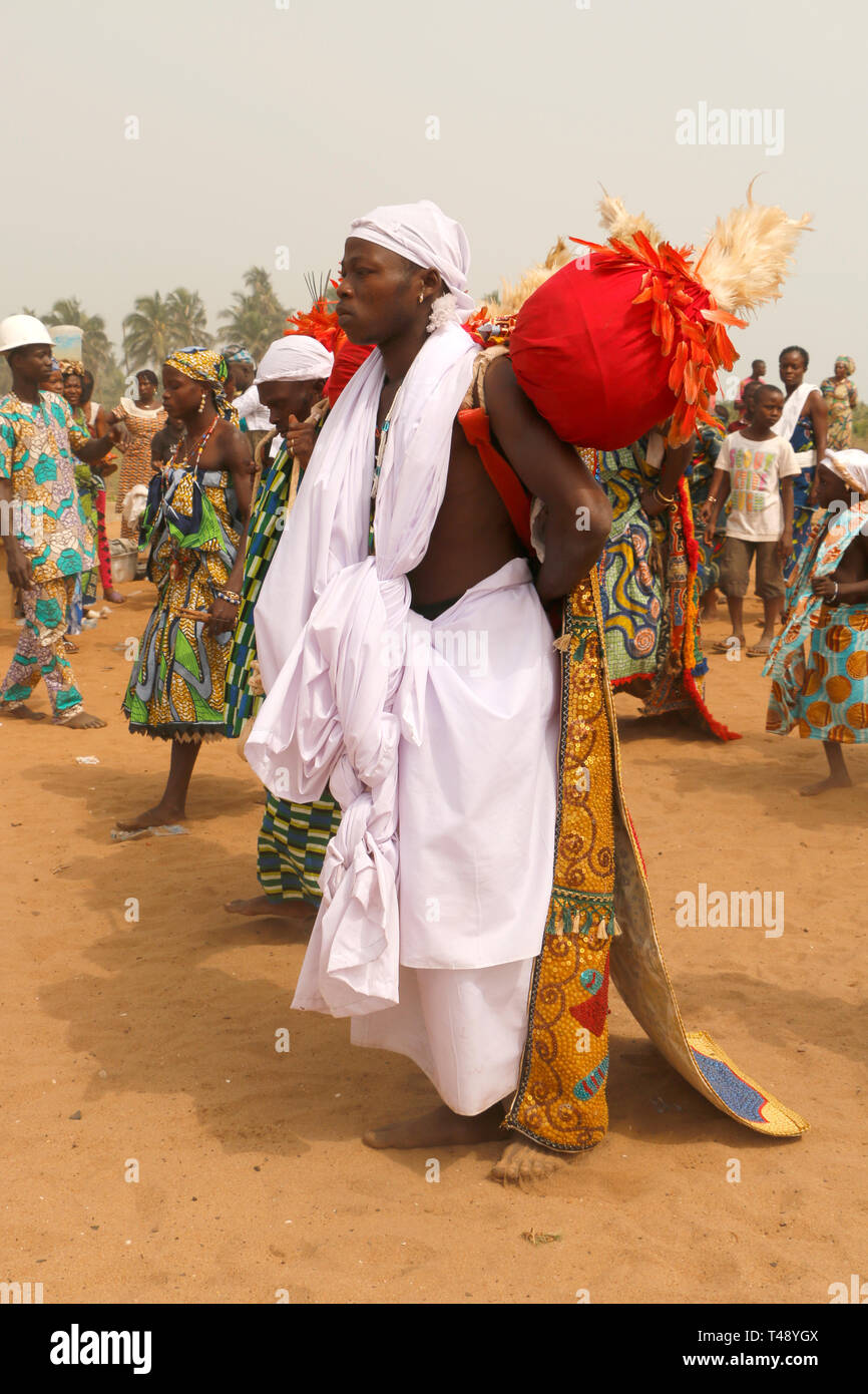 Voodoo festival in Ouidah Benin, religion with dance, music and singing ...