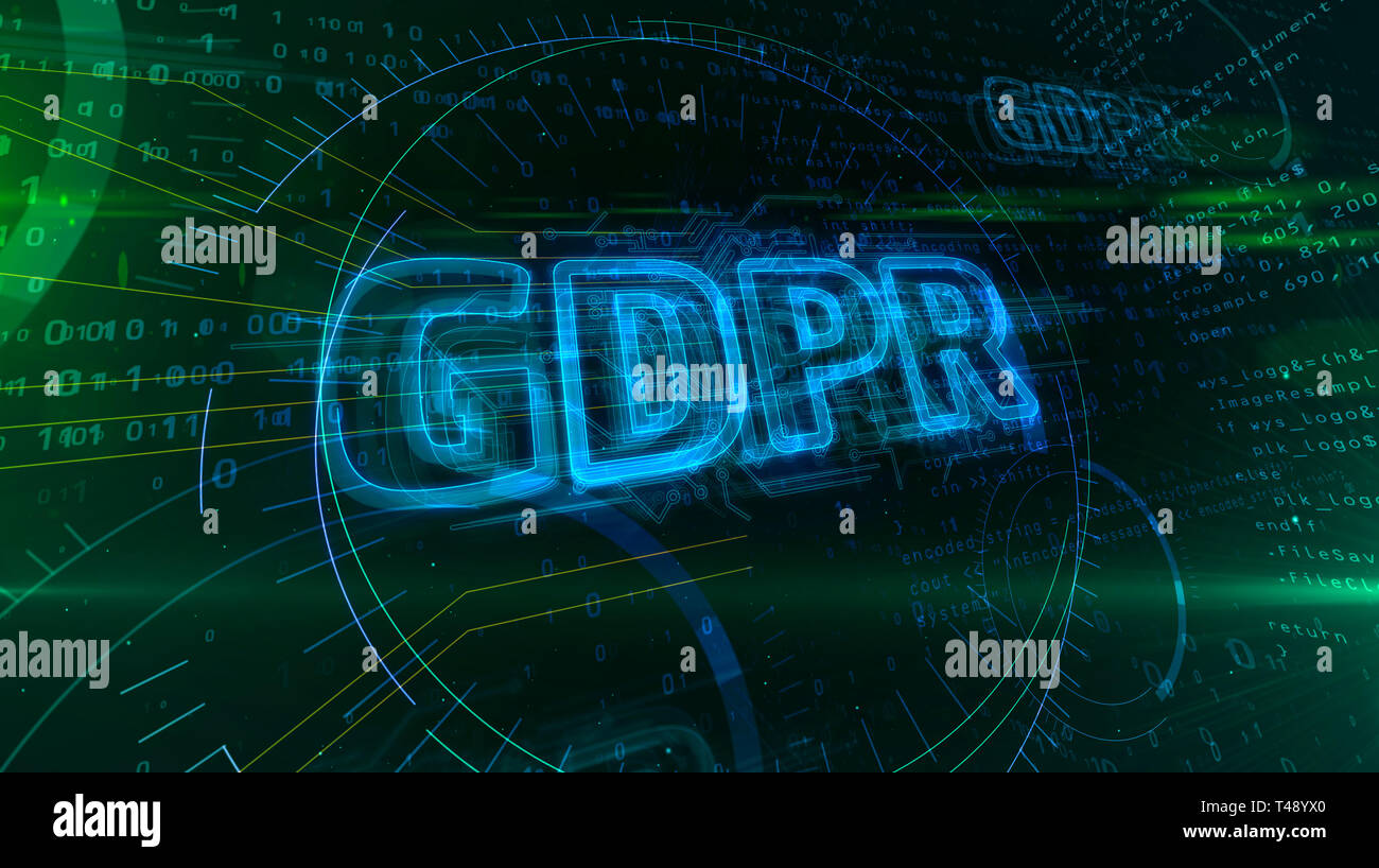 GDPR general data protection regulation act on digital background ...