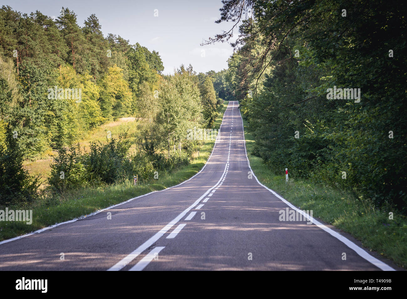 Road in Podlasie region of poland near Belarusian border Stock Photo ...