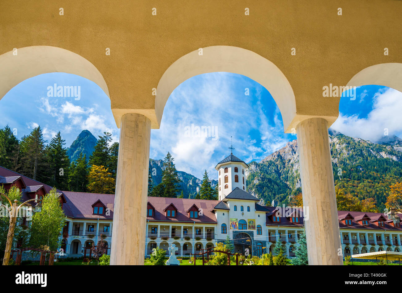 Caraiman orthodox christian church monastery, in Busteni, Transylvania ...