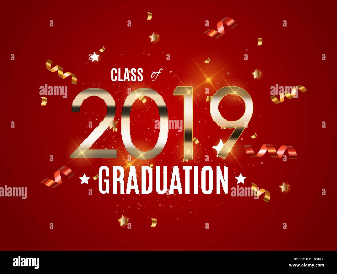 Congratulations on Graduation 2019 Class Background Vector Illustration ...