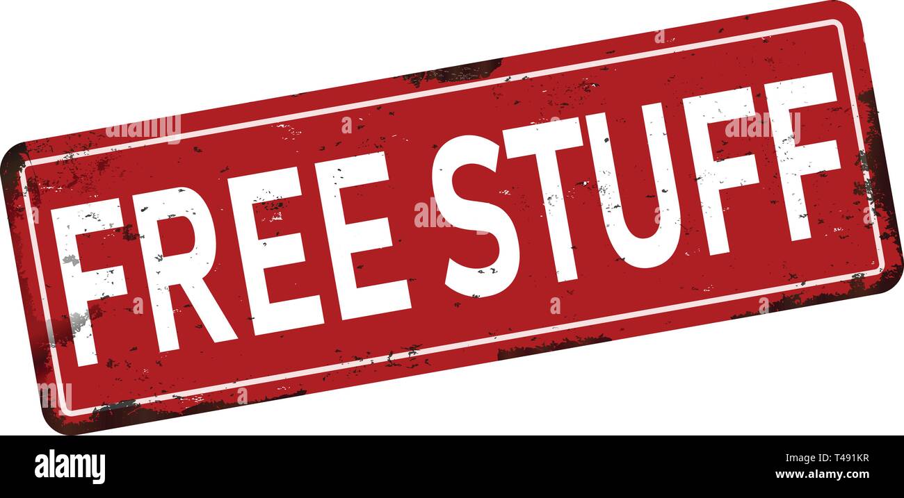 free stuff vintage rusty metal sign on a white background, vector ...
