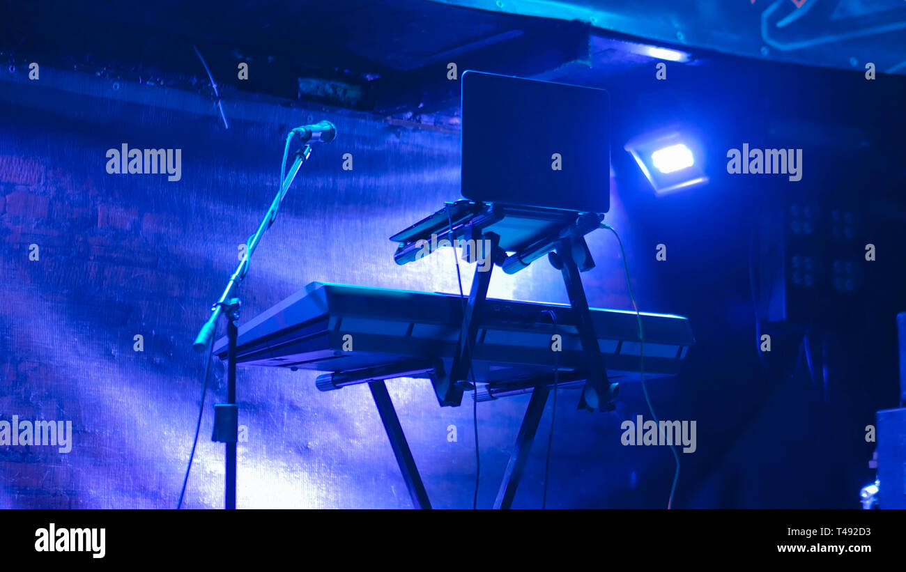 Free stage before concert Stock Photo - Alamy