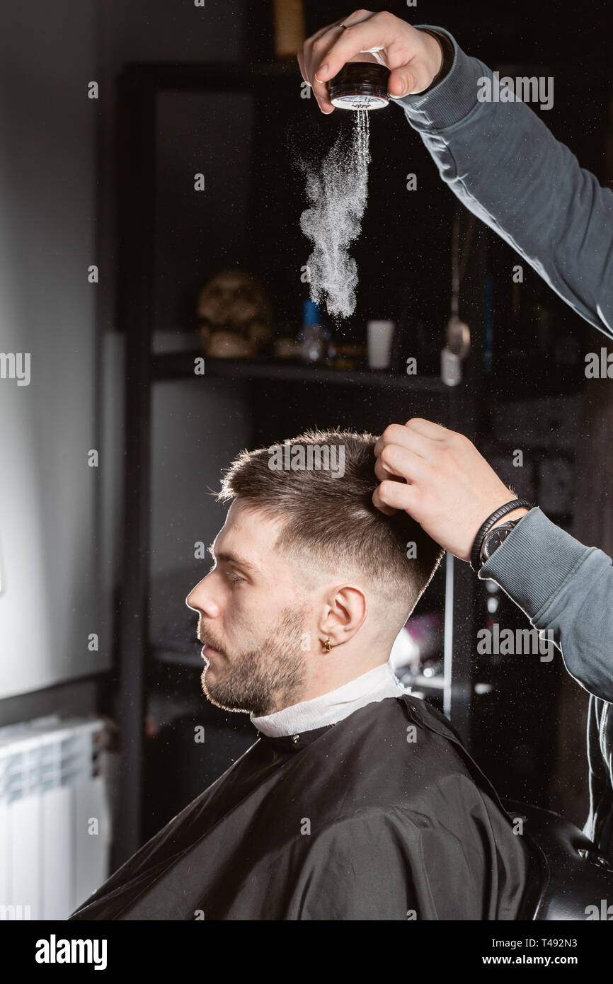 Barber powder hi-res stock photography and images - Alamy