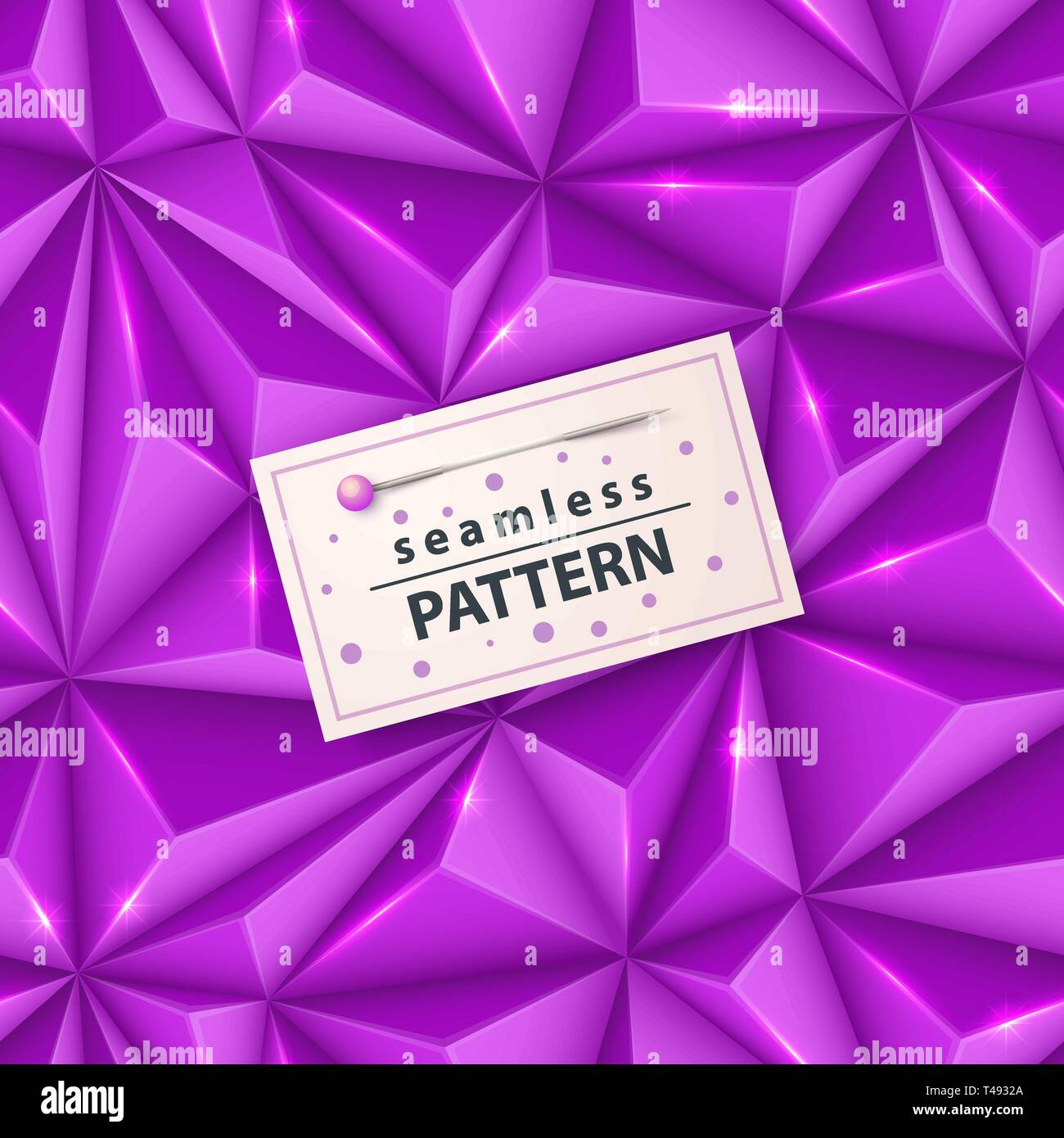 Origami 3D triangle - seamless pattern Stock Vector Image & Art - Alamy